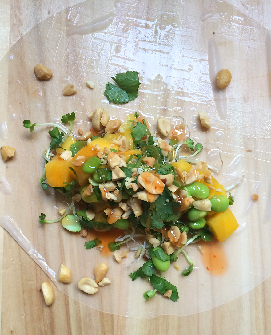 Makkelijke verse spring rolls met mango en edamame (vega) - Culy