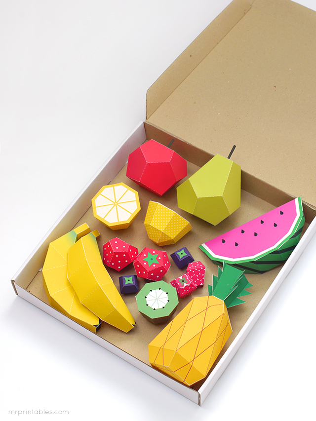 DIY: 3D fruit van papier - Culy