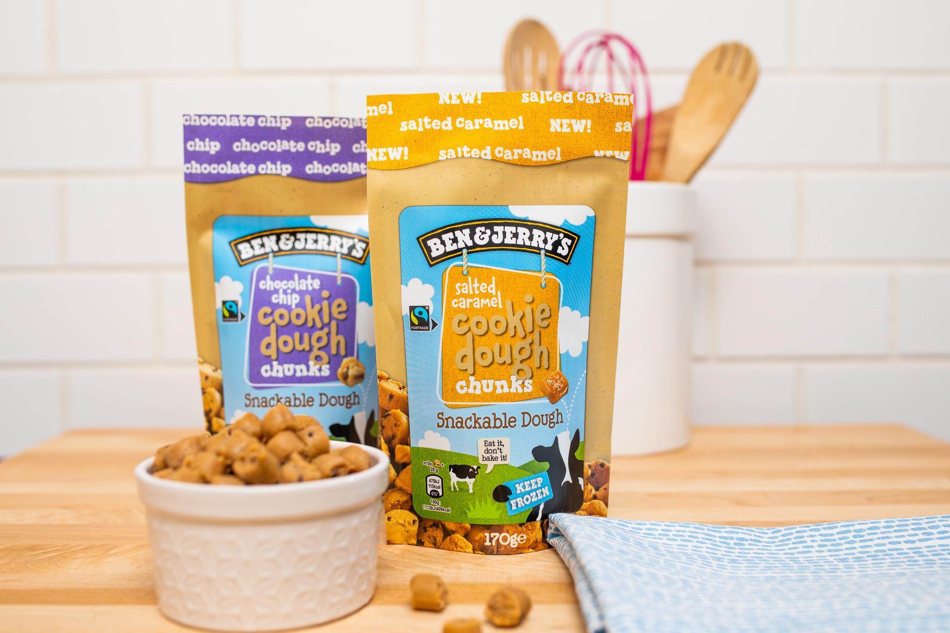 Ben & Jerry's lanceert snackable cookie dough zonder(!) het ijs - Culy