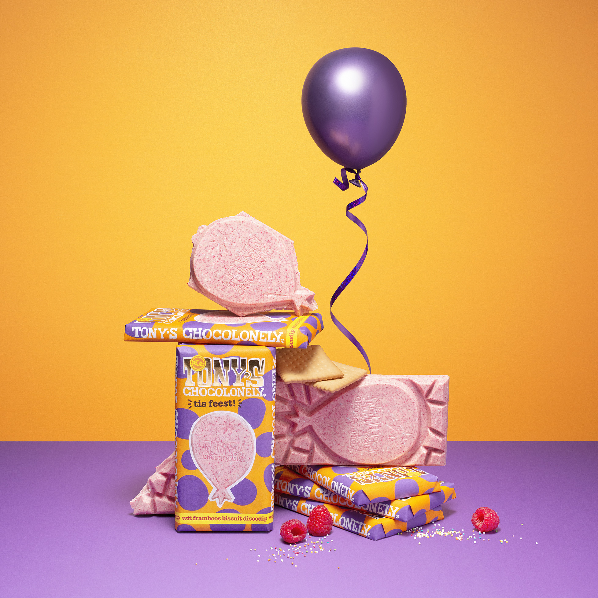 Tony's Chocolonely lanceert drie nieuwe cadeaurepen: feest!